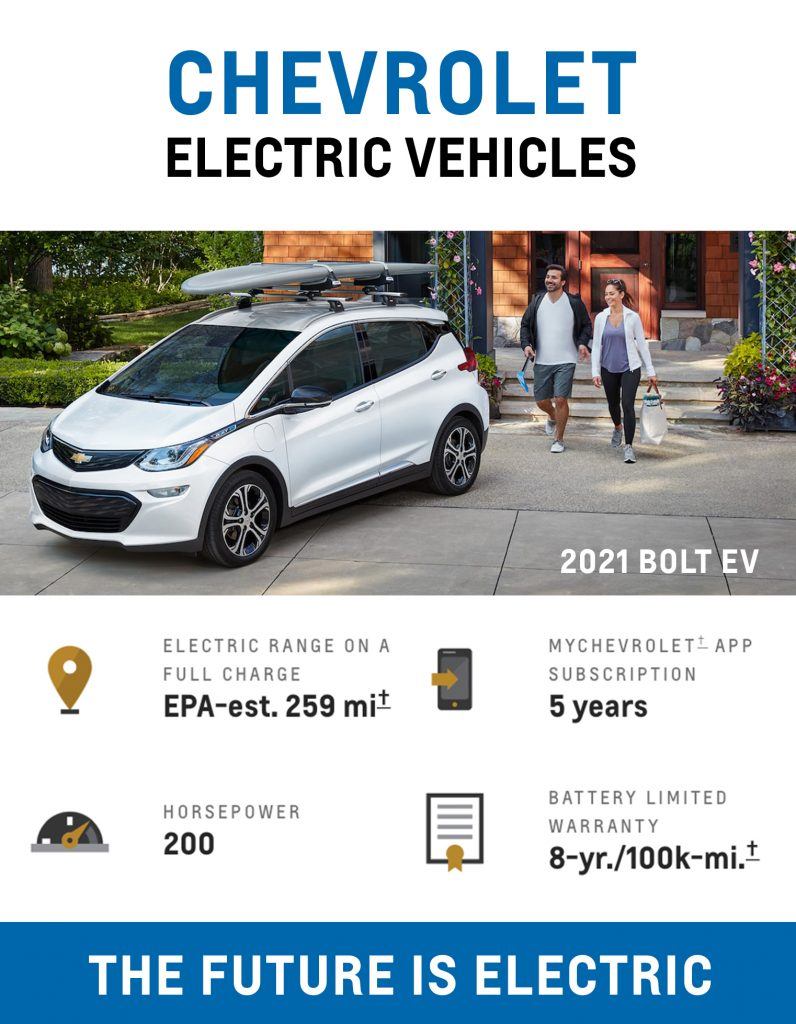 2021/2020 Chevrolet Electric Vehicles Bolt EV - Ontario Motor Sales